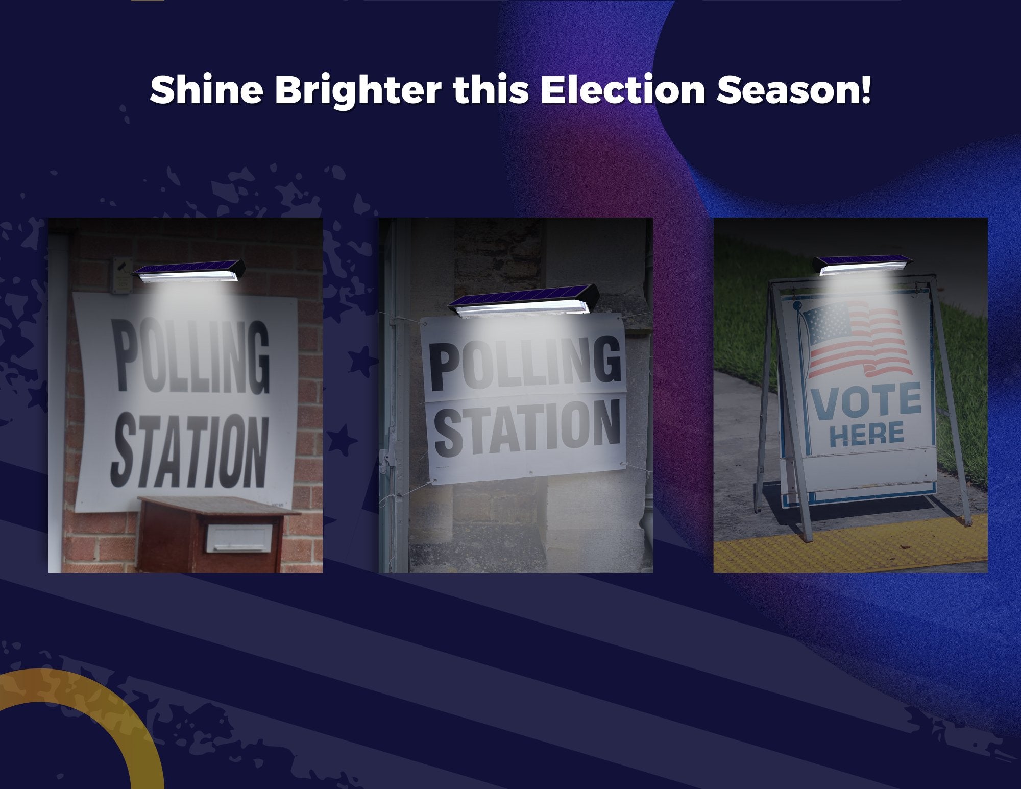 Solar Sign Lights for Political Campaign and Election Signs | Brighticonic