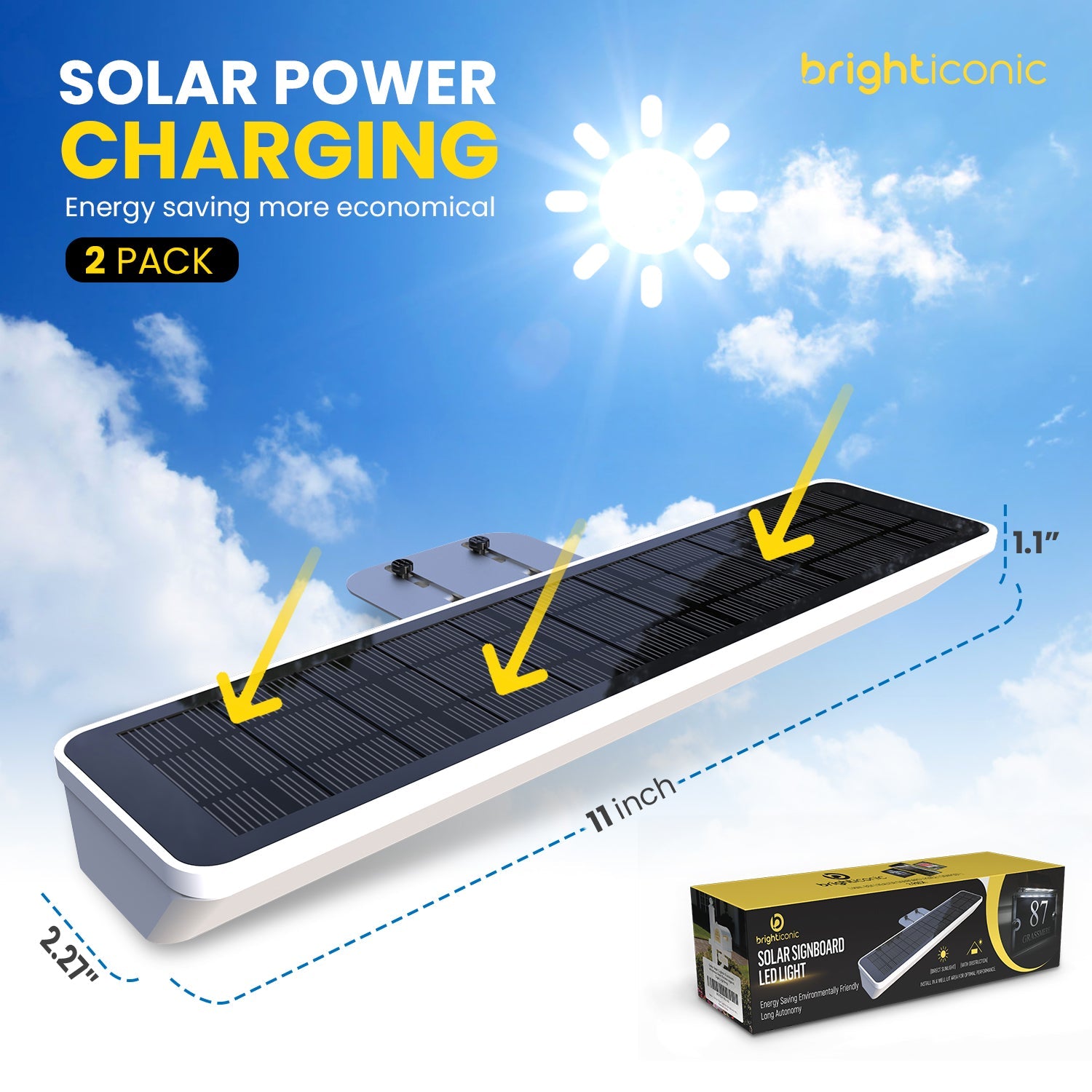 Brighticonic Solar Sign Lights: Advertising and Real Estate, BICSSL-01 ...