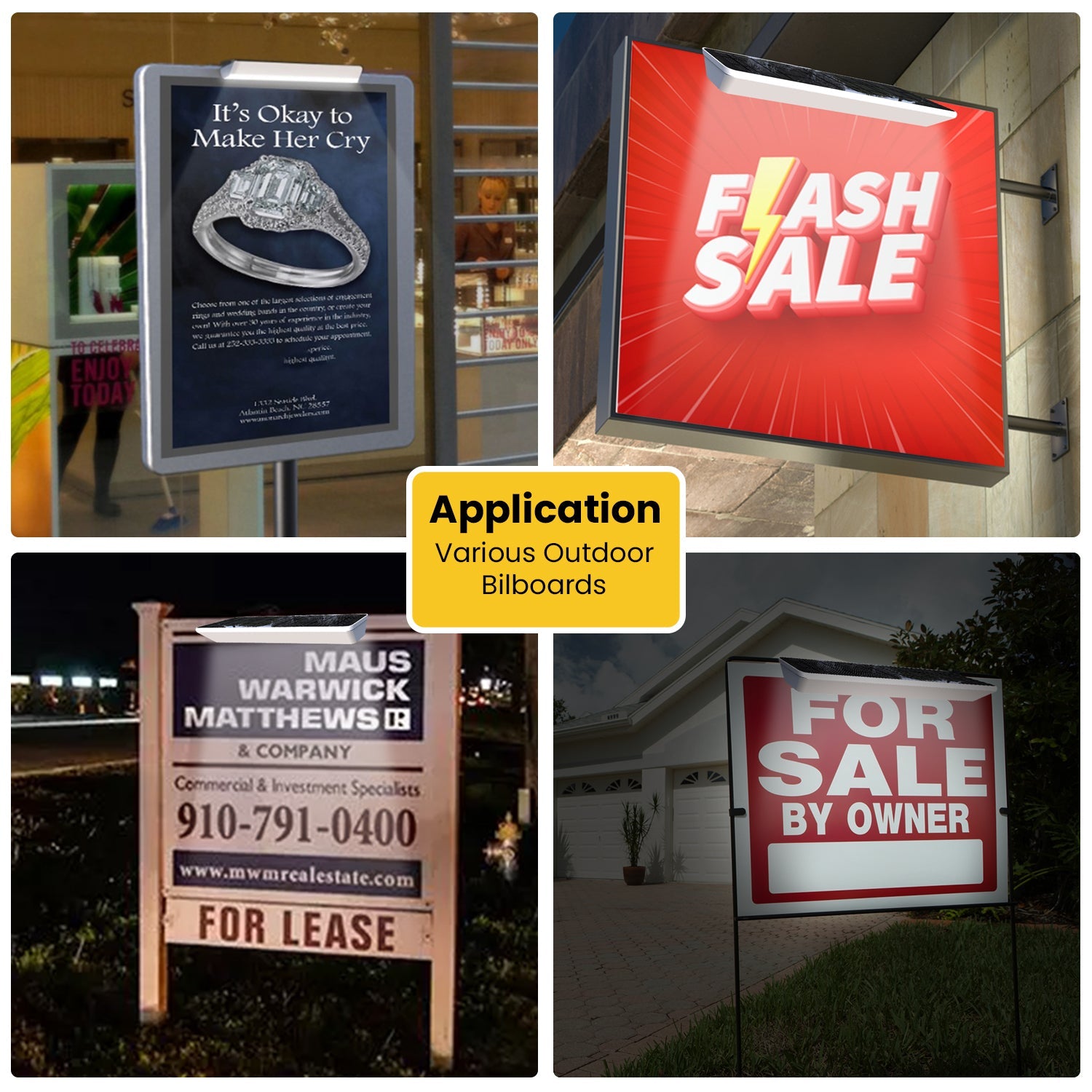 Brighticonic Solar Sign Lights: Advertising and Real Estate, BICSSL-01 ...