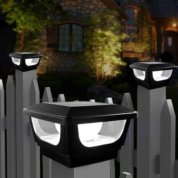 Solar Post Cap Lights for 3x3, 4X4 Posts - BLACK (2 PACK) BICSGL-12BLK ...