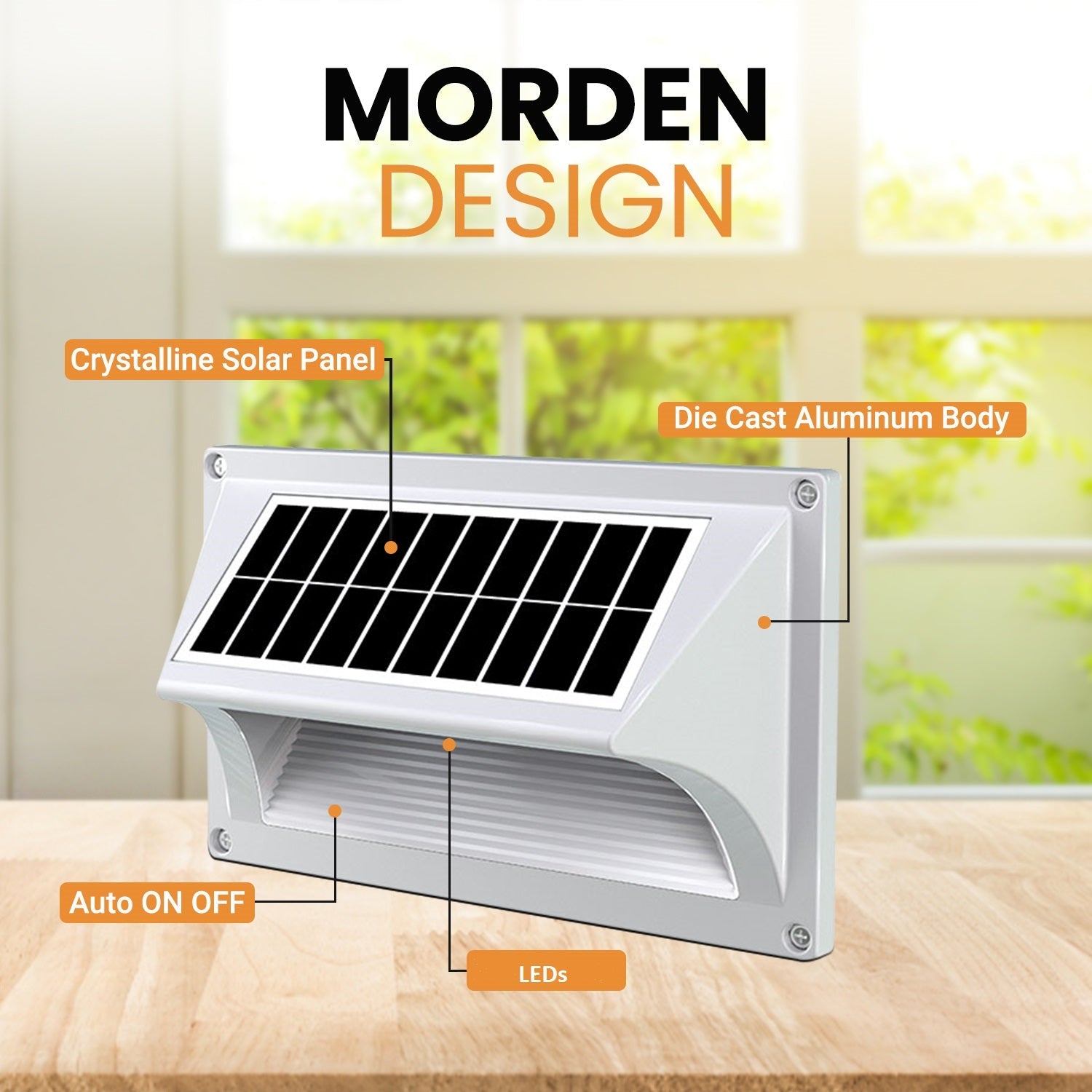 Solar Powered Wall Light Outdoor LED ‎BICESL-06K | Brighticonic