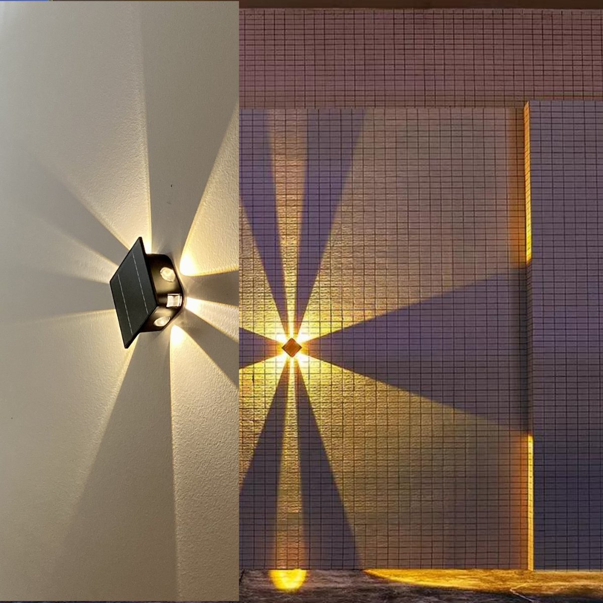 Up and Down Solar 6 Beam Style Light BICTB-255 | Brighticonic